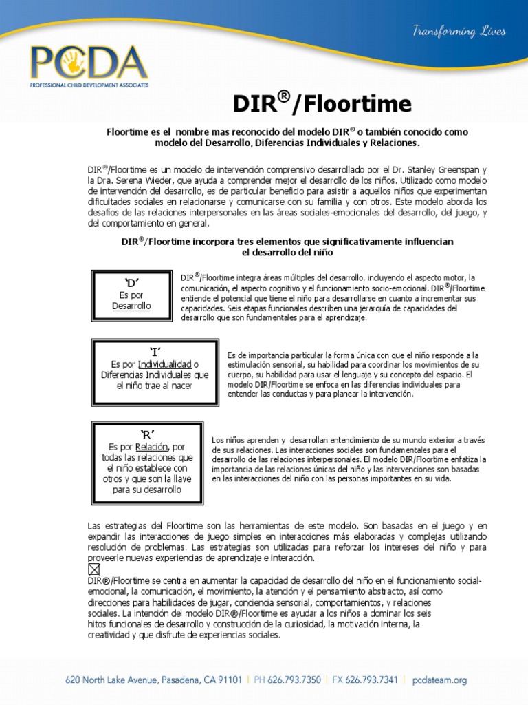 DIR Floortime Spanish | PDF | Psicología Aplicada | Aprendizaje