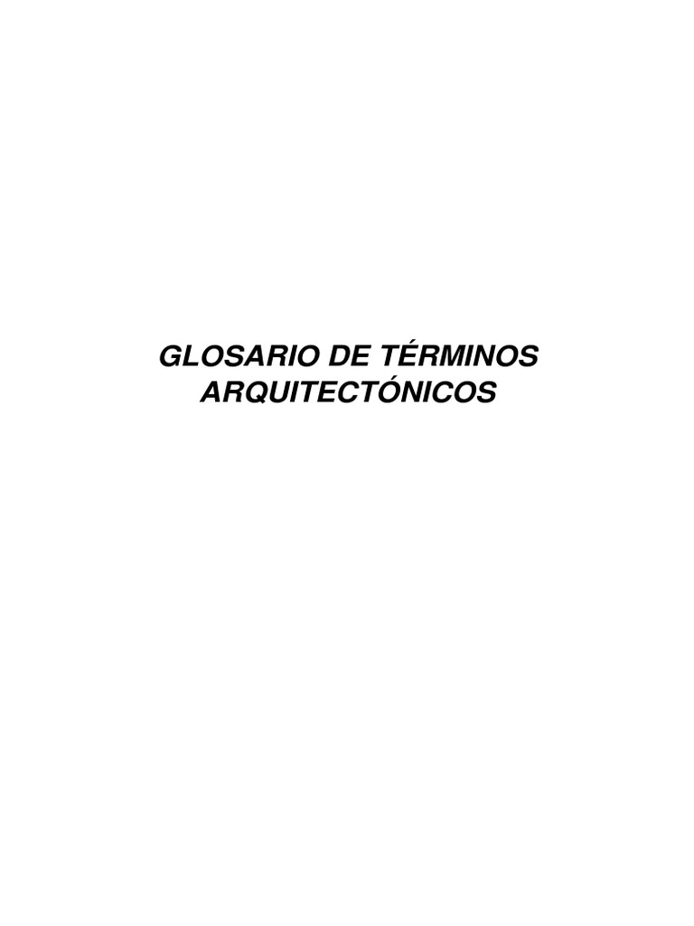 Glosario de Terminos Arquitectura | PDF | Diseño arquitectonico ...