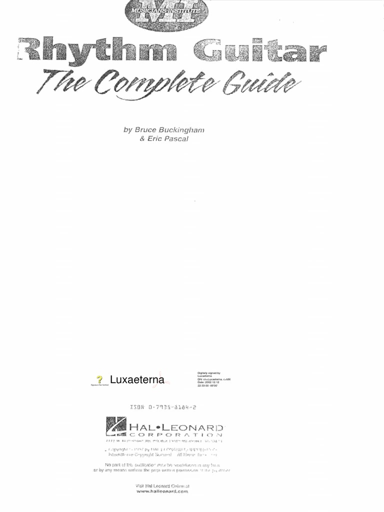 Rhythm Guitar (The Complete Guide) - Bruce Buckingham PDF | PDF