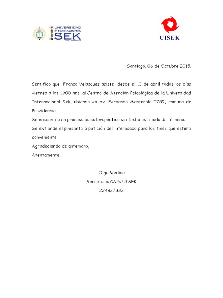 Certificado de Asistencia | PDF