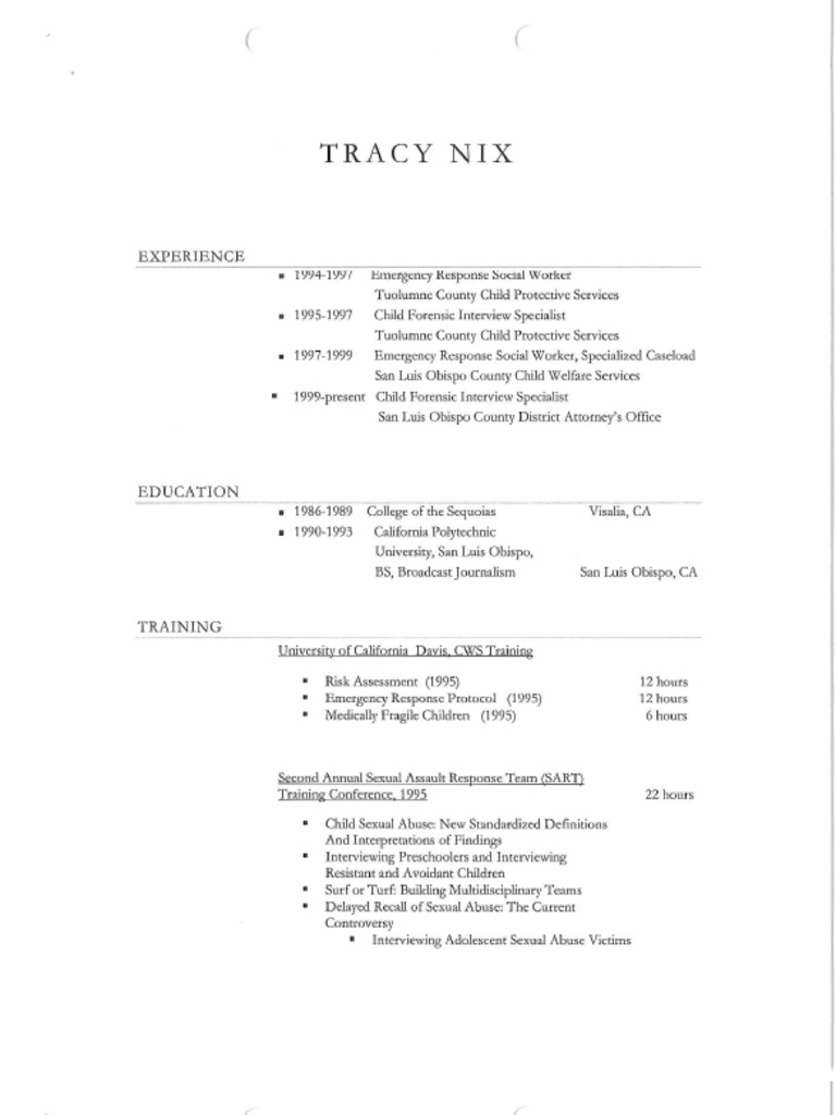 Tracy Nix Resume | PDF