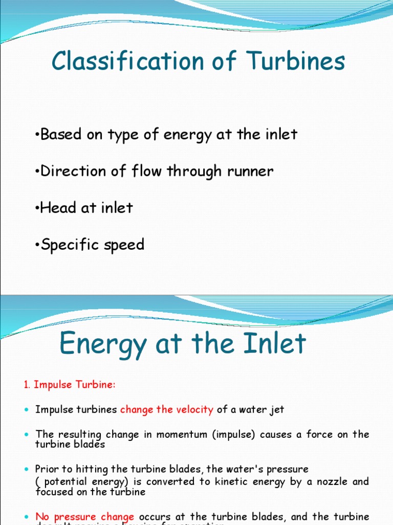 Turbine Classification | PDF