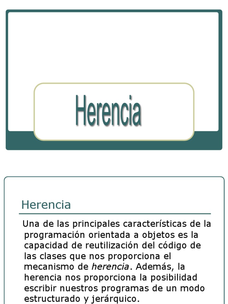 Herencia en C# | PDF | Herencia (Programación Orientada a Objetos ...