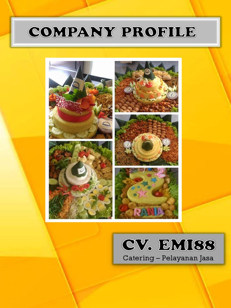 Profil Perusahaan Catering Emi88 | PDF | Bisnis | Memasak, Makanan ...