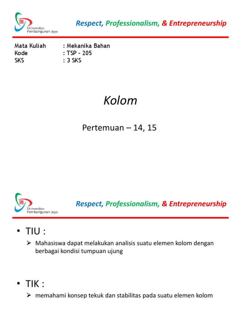 Analisis Tekuk Kolom: Stabilitas & Beban Kritis | PDF