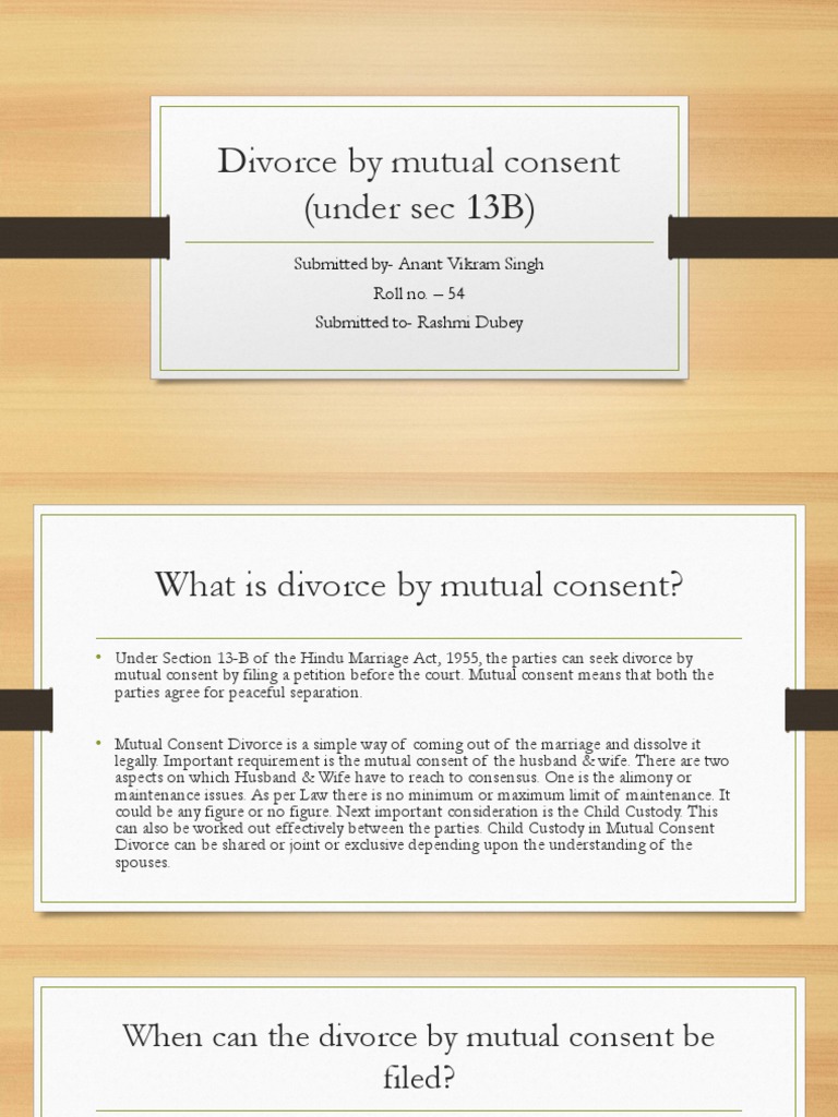Mutual Consent Divorce in India | PDF | Divorce | Marriage