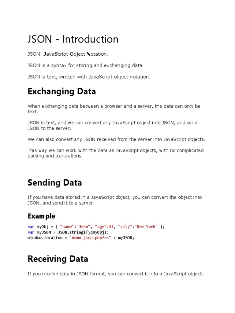 Json | PDF | Json | Java Script Json | PDF | Json | Java Script