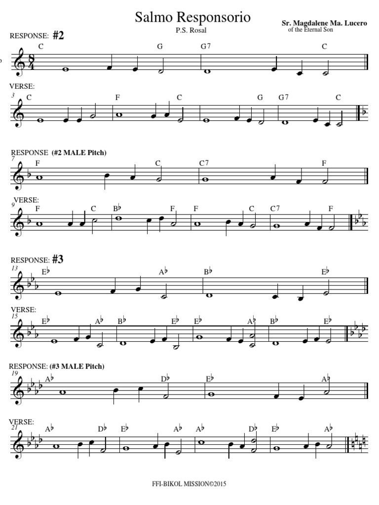 Psalm Tones For Responsory | PDF
