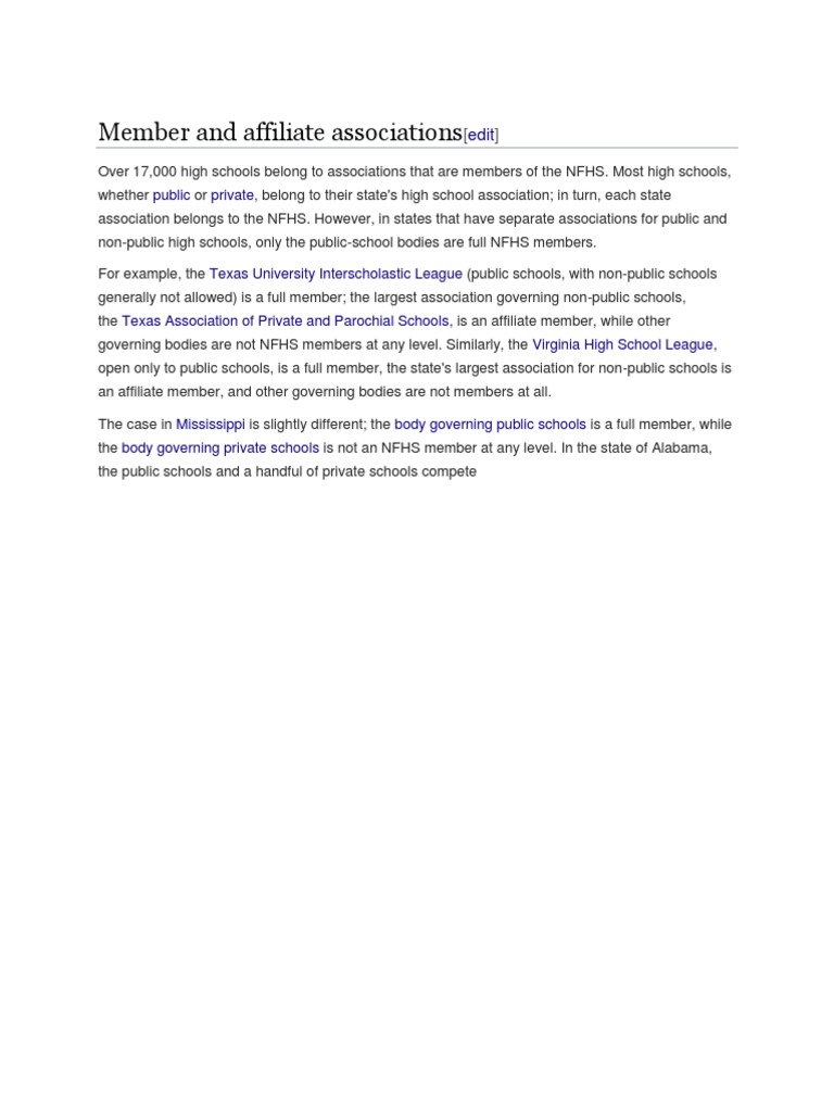 Member and Affiliate Associations: Public Private | PDF | Social Science