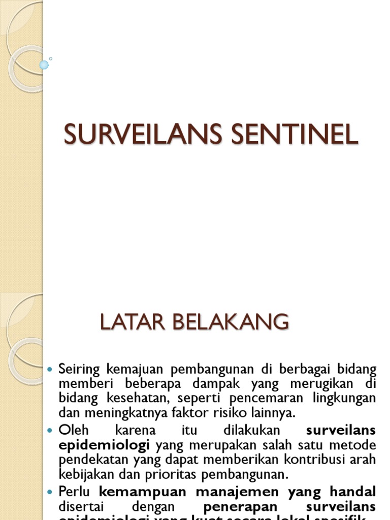 Surveilans Sentinel | PDF