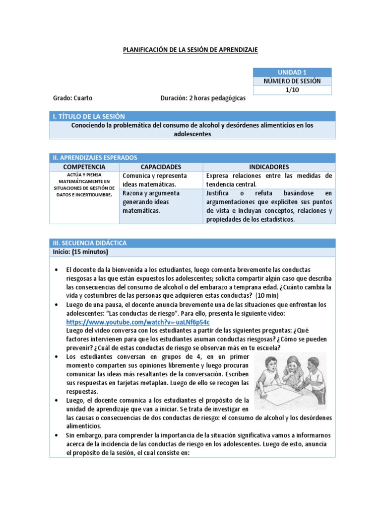 Mat4 U2 Sesion 01 - Jec 2018 | PDF | Adolescencia | Perú