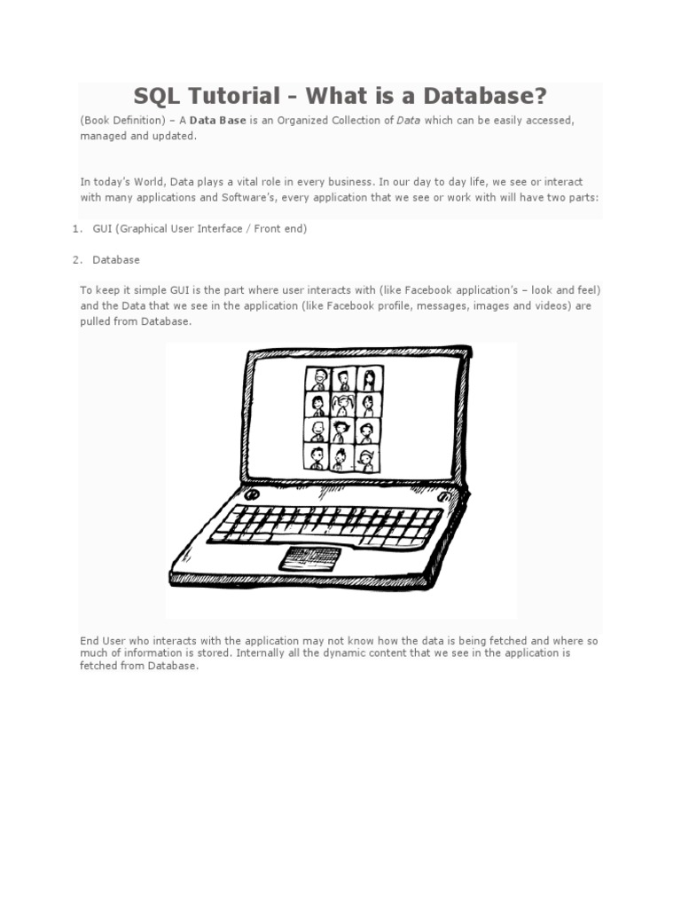 SQL Tutorial - What Is A Database? | PDF | Relational Model | Databases