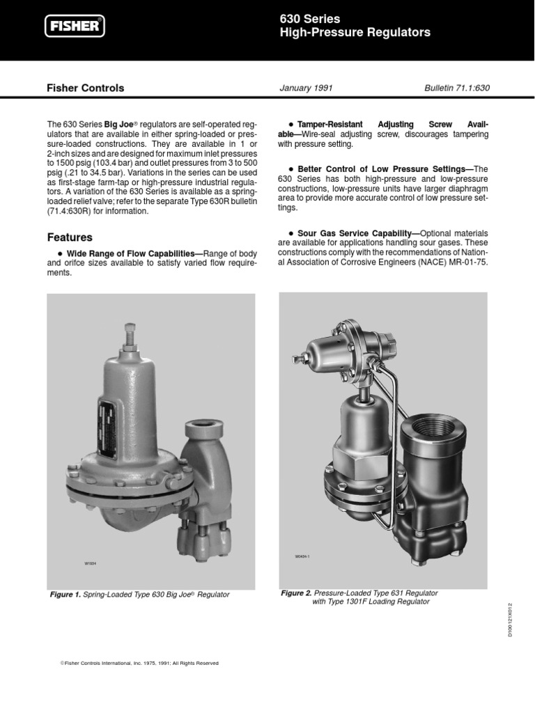 Fisher 630 Series Regulator Overview | PDF | Valve | Building Materials
