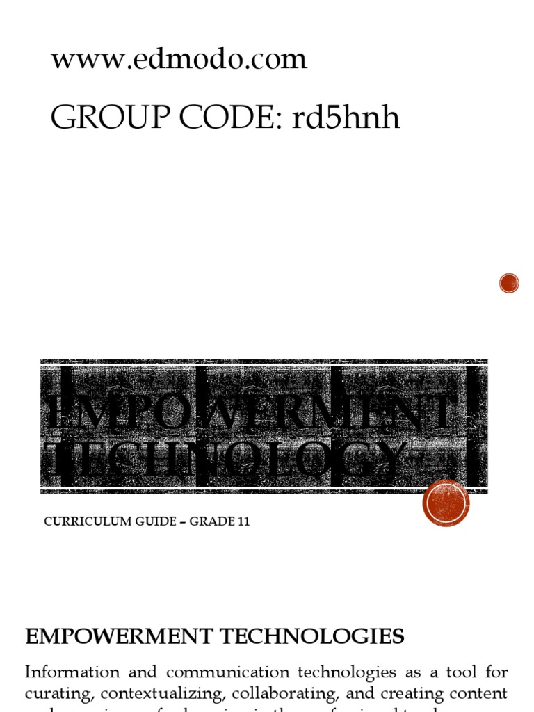 Grade 11 Empowerment Technology Guide | PDF | Educational Technology ...