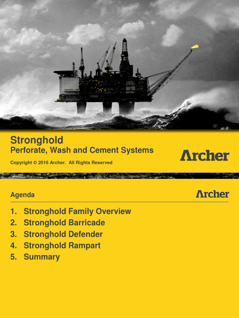 Archer Oiltools Stronghold Presentation PDF | Download Free PDF ...