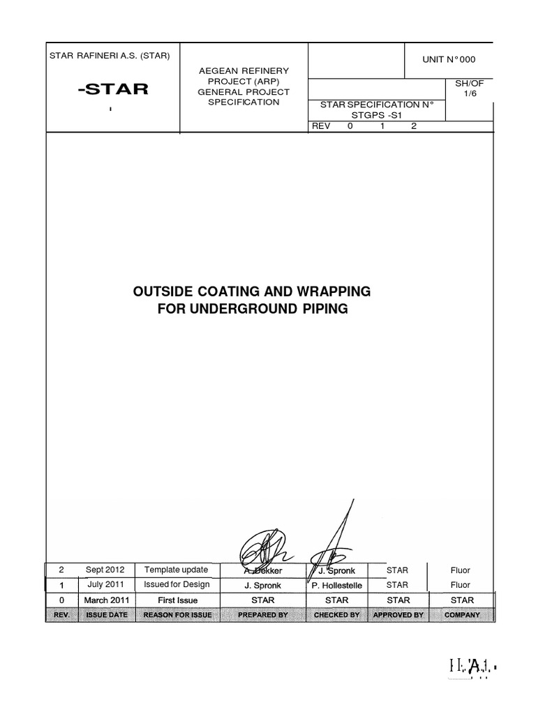 Outside Coating and Wrapping For Ug Pipes | PDF | Pipe (Fluid ...