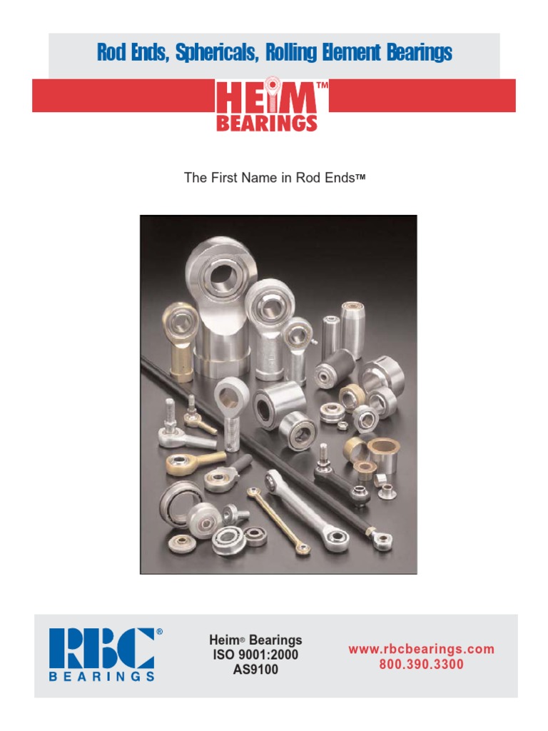 RBC Heim 092109 PDF | PDF | Bearing (Mechanical) | Industries