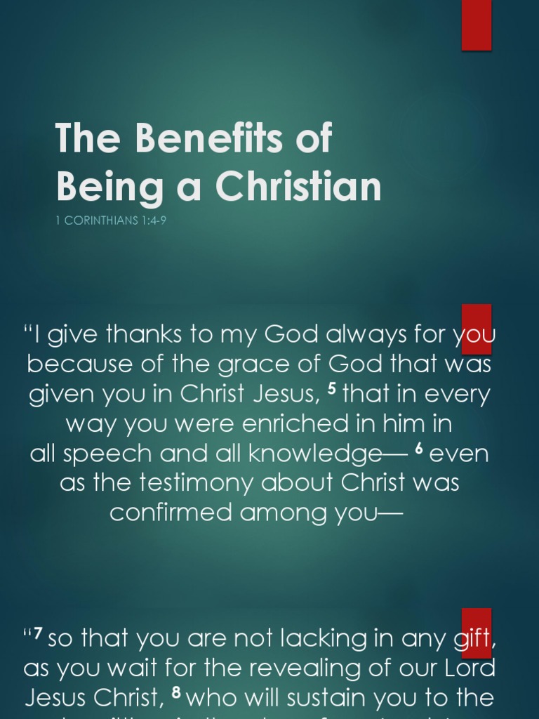 The Benefits of Being A Christian | PDF