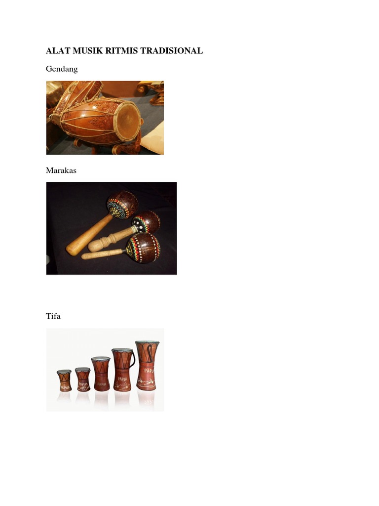 Alat Musik Ritmis Tradisional | PDF