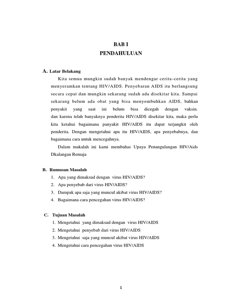 Makalah Dampak Dan Pencegahan Hiv Aids | PDF