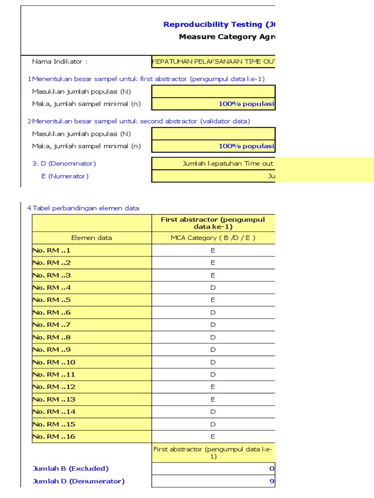 Template Validasi Mca | PDF