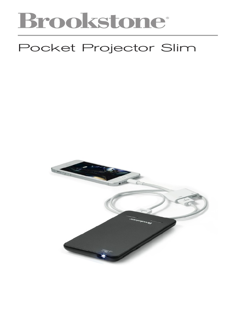 Brookstone Pocket Projector Slim | PDF | Hdmi | I Pad