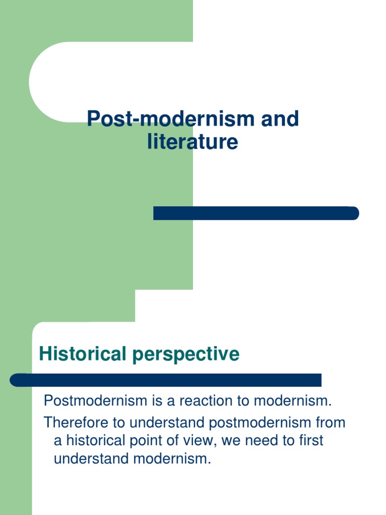 Post-modernism and Literature | Postmodern Literature | Postmodernism