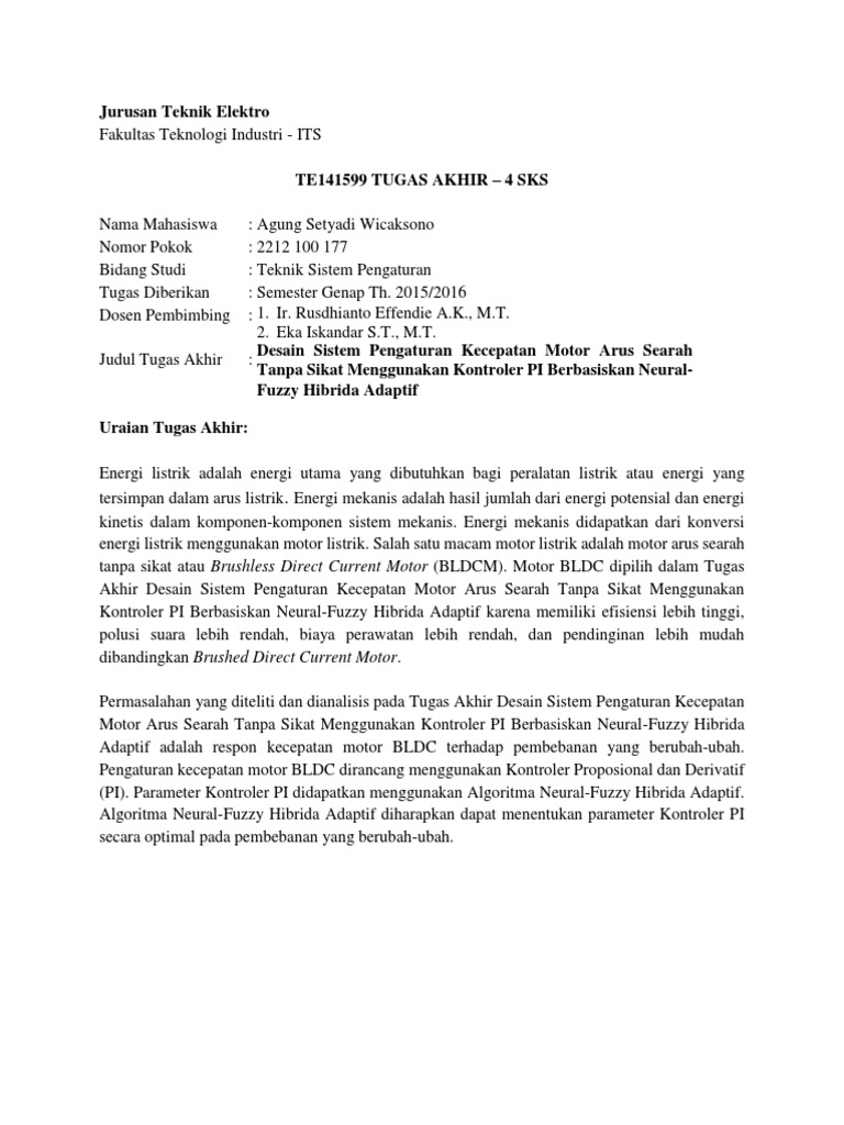 Contoh Proposal TA | PDF