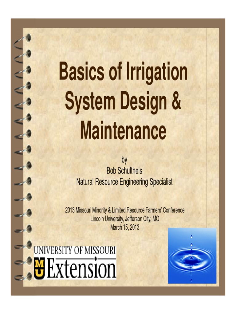 Basics of Irrigation System Design and Maintenance 2013 | PDF | Soil ...