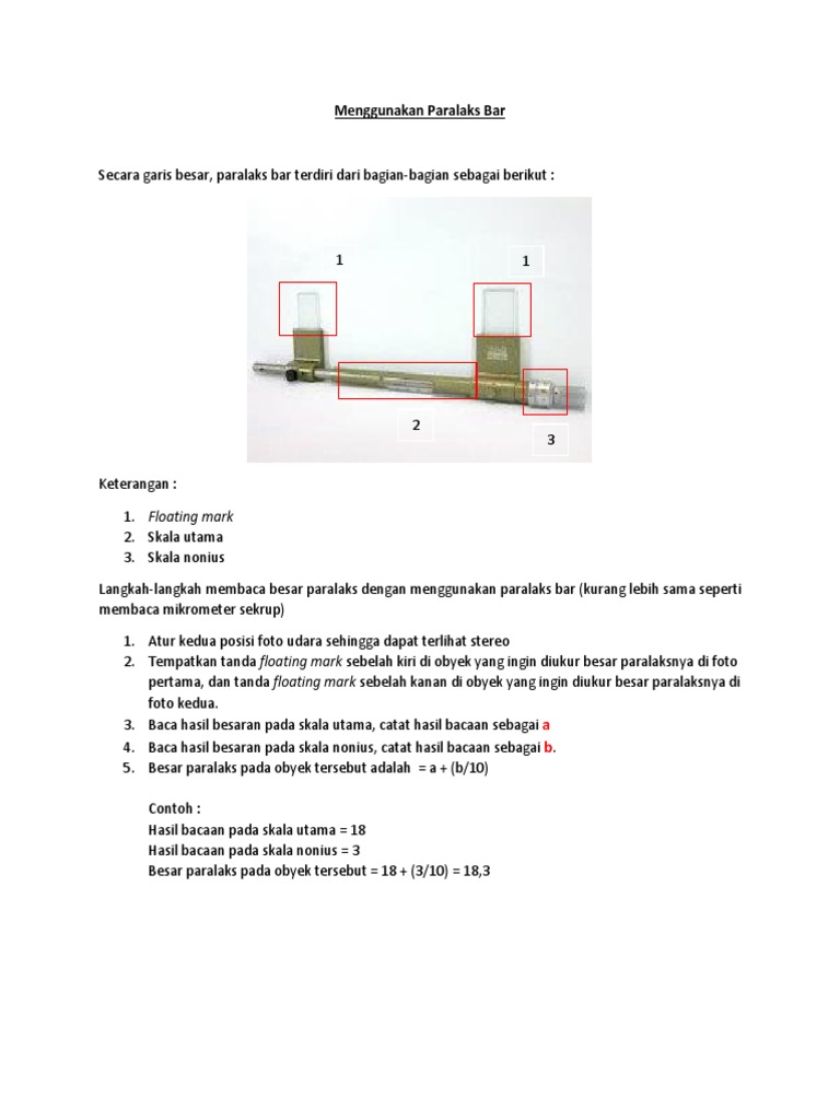 Menggunakan Paralaks Bar | PDF