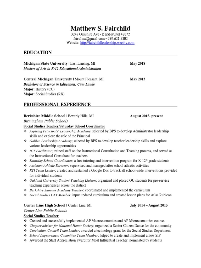 Updated Education Resume | PDF | Teachers | Educational Technology