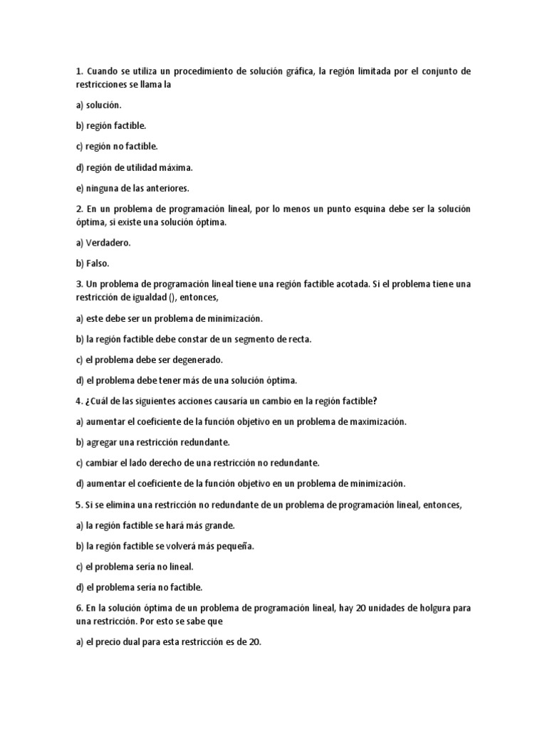 Autoevaluacion y Cuest 7 Render | PDF | Programación lineal | Enseñanza de matemática