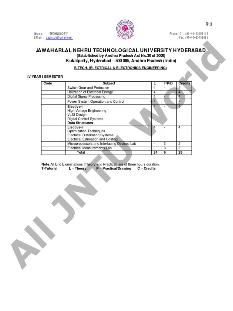 4-1 EEE R13 Syllabus | PDF | Electrical Engineering | Electronics