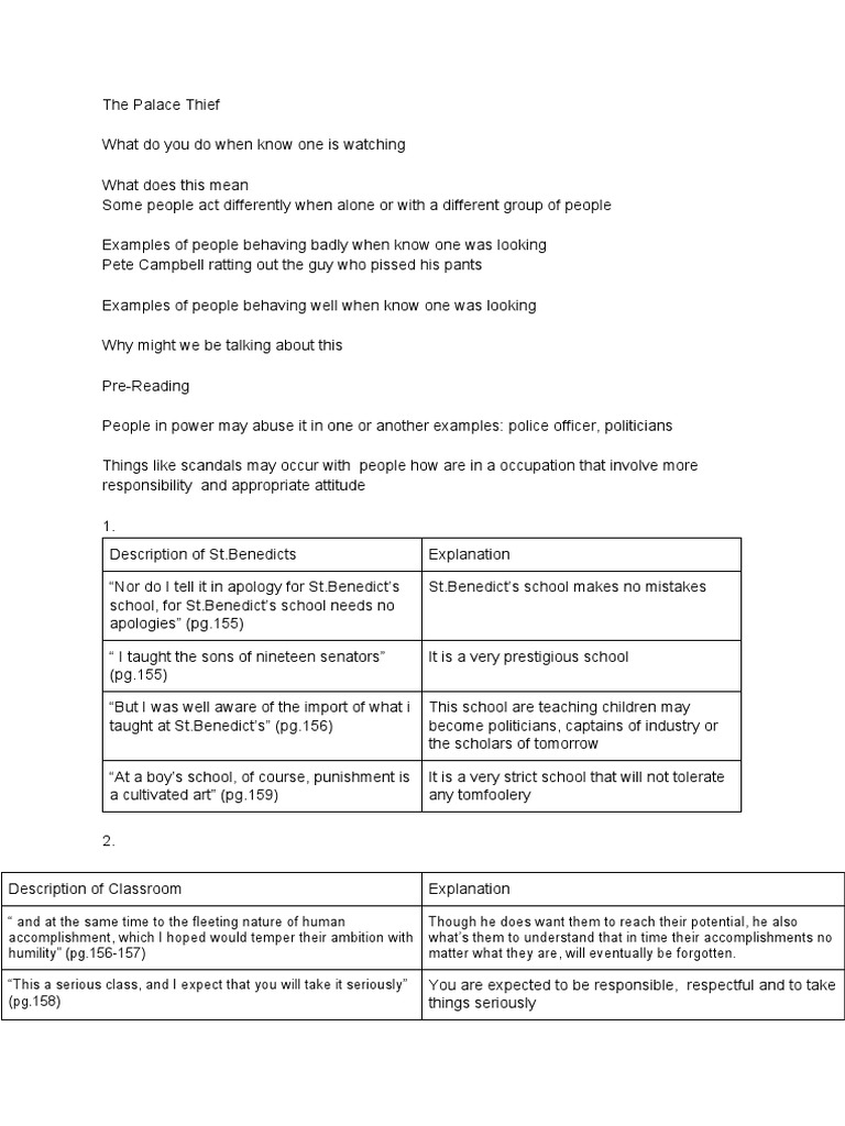 The Palace Thief | PDF