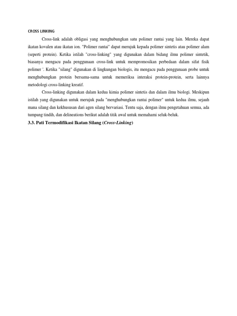 Cross Linking | PDF