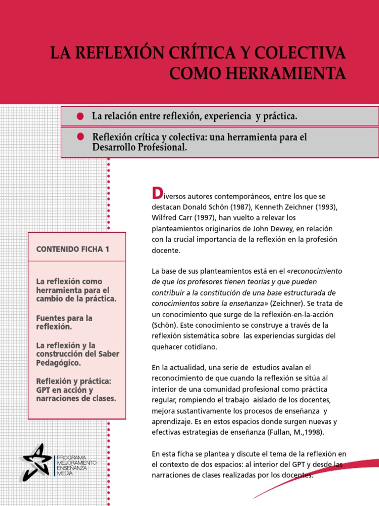 La Reflexion Critica y Colectiva PDF | PDF