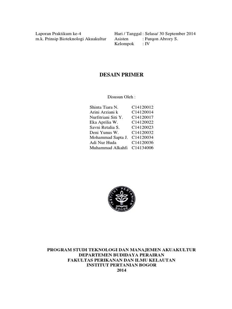 LAPORAN - DESAIN - PRIMER Contoh PDF | PDF