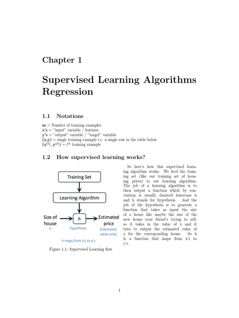 Supervised Machine Learning | PDF | Function (Mathematics) | Errors And Residuals