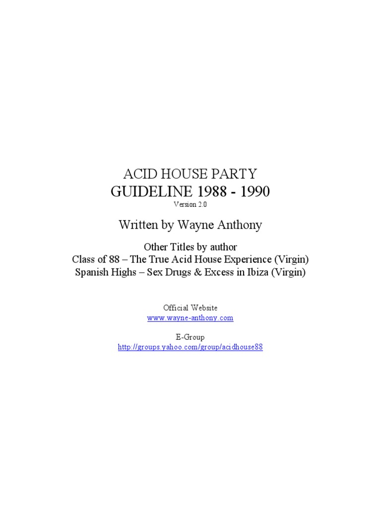 Acid House Party Guidelines 1988-90 | PDF | Police Officer | Police