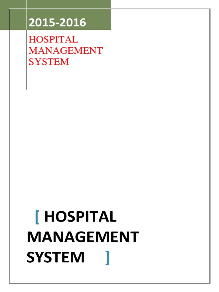 Hospital Management System (Final) | PDF | Use Case | Conceptual Model