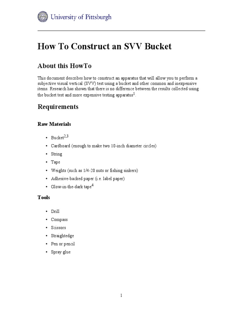 SVV Bucket How To PDF | Download Free PDF | Adhesive | Nature