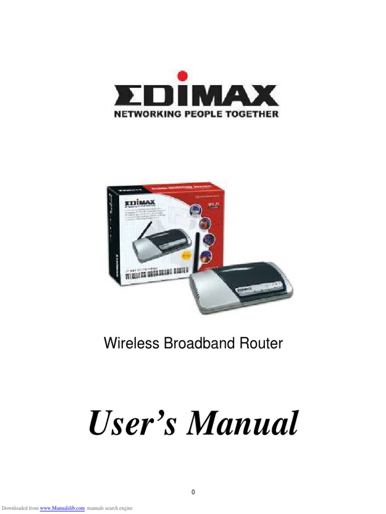 User's Manual: Wireless Broadband Router | PDF | Router (Computing ...