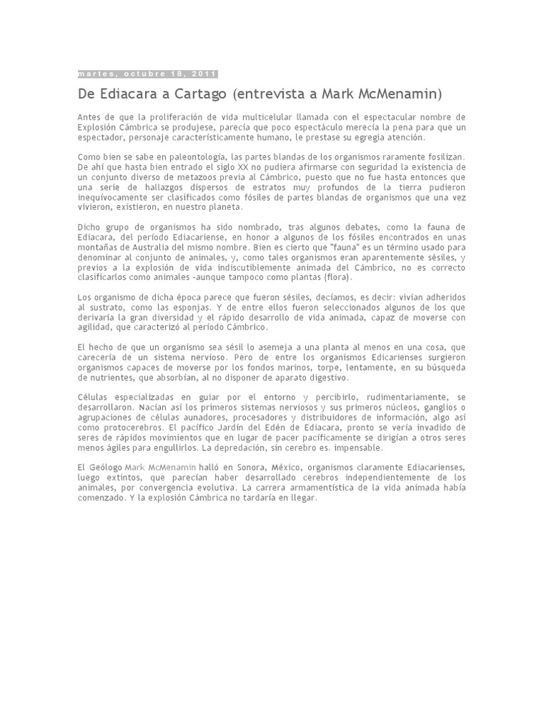 Orígenes de la vida y Gehlingia | PDF | Tierra | Cartago antigua