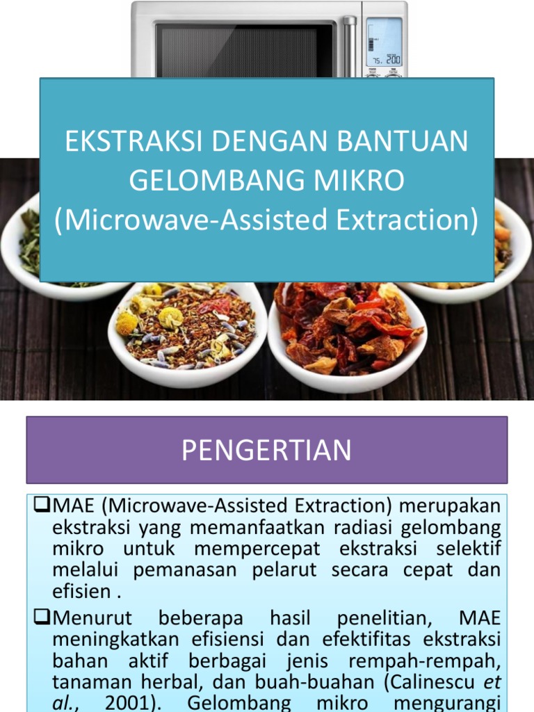 Ekstraksi Dengan Bantuan Gelombang Mikro (Microwave-Assisted Extraction ...