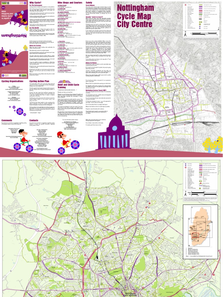 Nottingham Cycle Map City Centre: Bike Shops and Couriers Safety Why ...