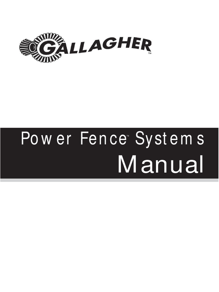 Electric Fence Manual | PDF | Battery (Electricity) | Energy Storage