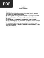 Escala Quick DASH en Español | PDF