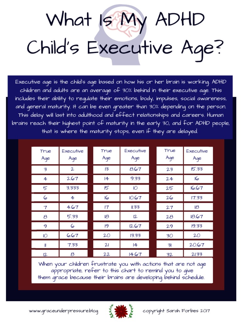 What Is My Adhd Childs Executive Age | PDF