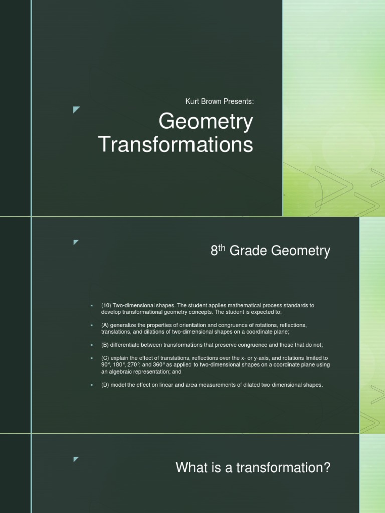Transformations | PDF | 2 D Computer Graphics | Shape