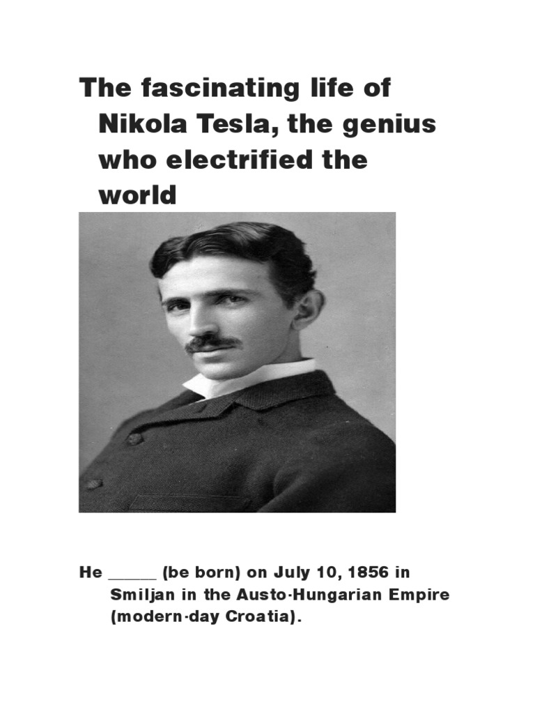The Fascinating Life of Nikola Tesla | PDF | Nikola Tesla | Alternating ...